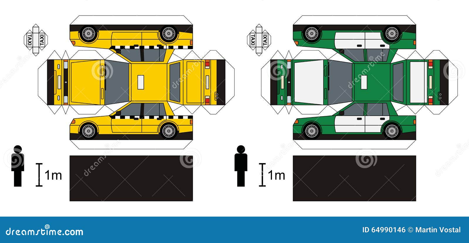 Paper Model Of A Caravan Cartoon Vector | CartoonDealer.com #83402893