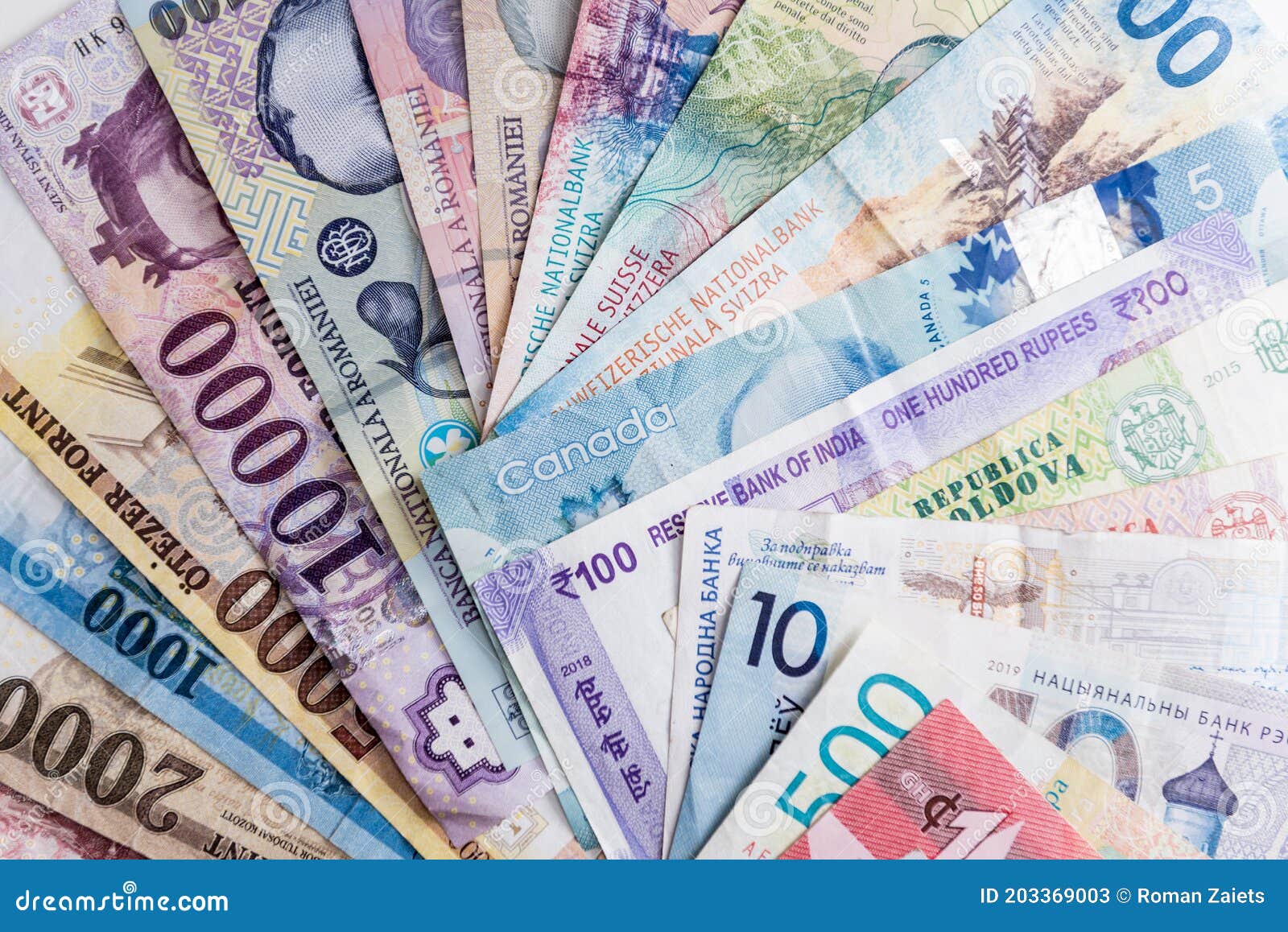 Paper Money Background of the Different Countries Stock Image - Image ...