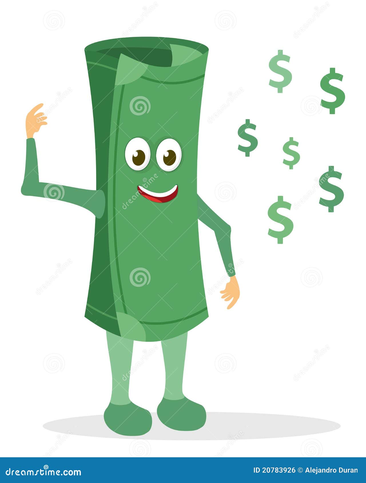 Paper money character stock vector. Illustration of falling - 20783926