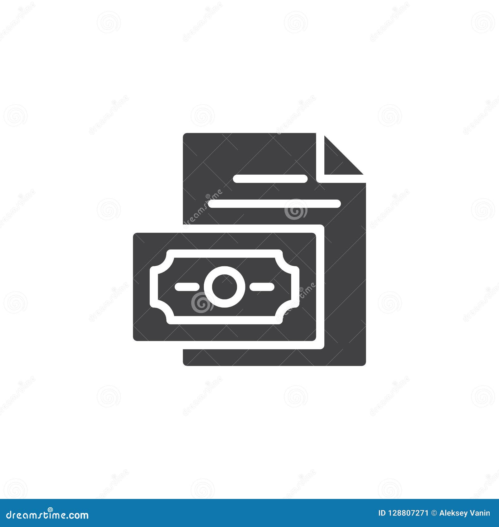Paper Money Document Vector Icon Stock Vector - Illustration of design ...