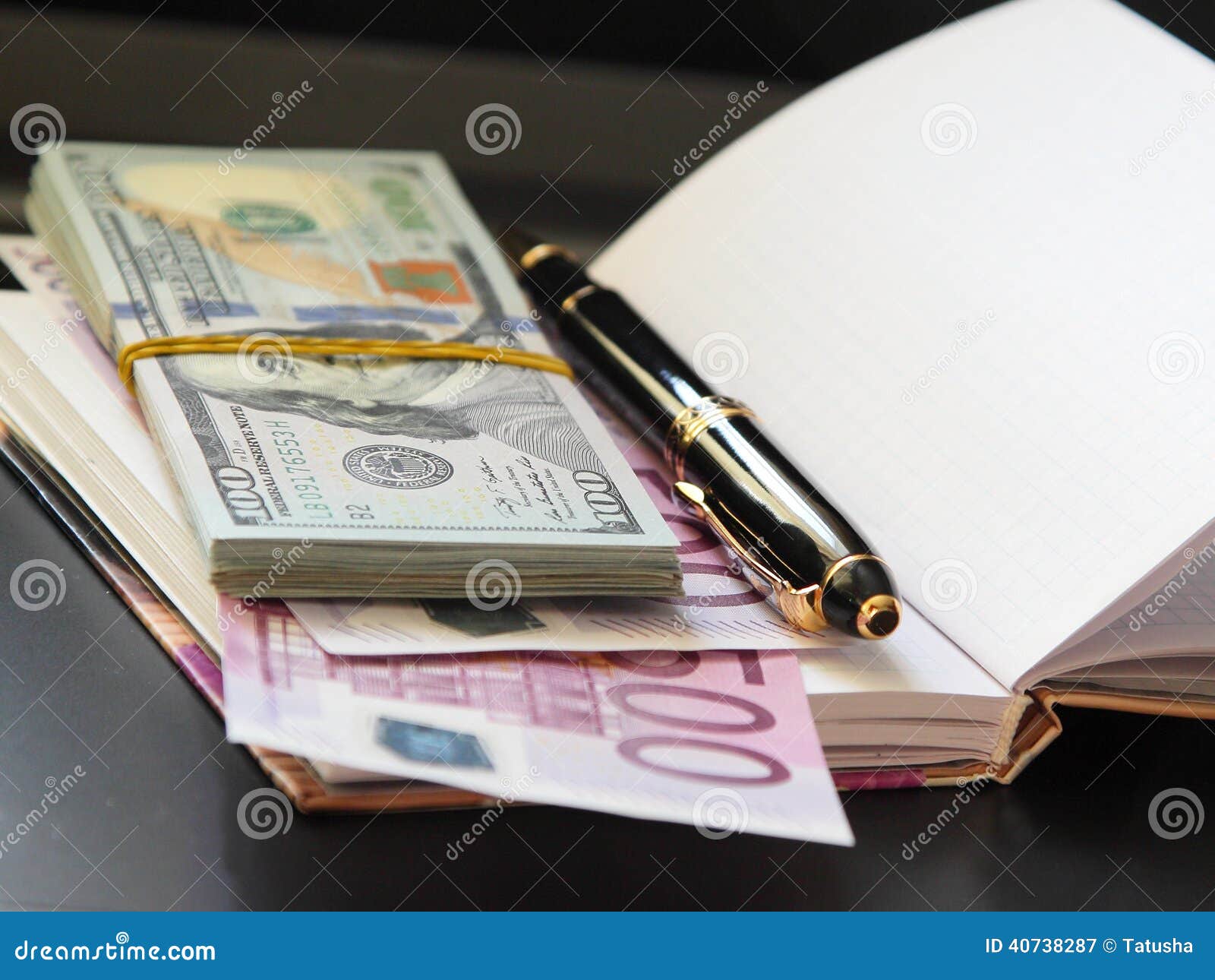Paper Money, Notebook, Handle. Stock Image - Image of finance, packing ...