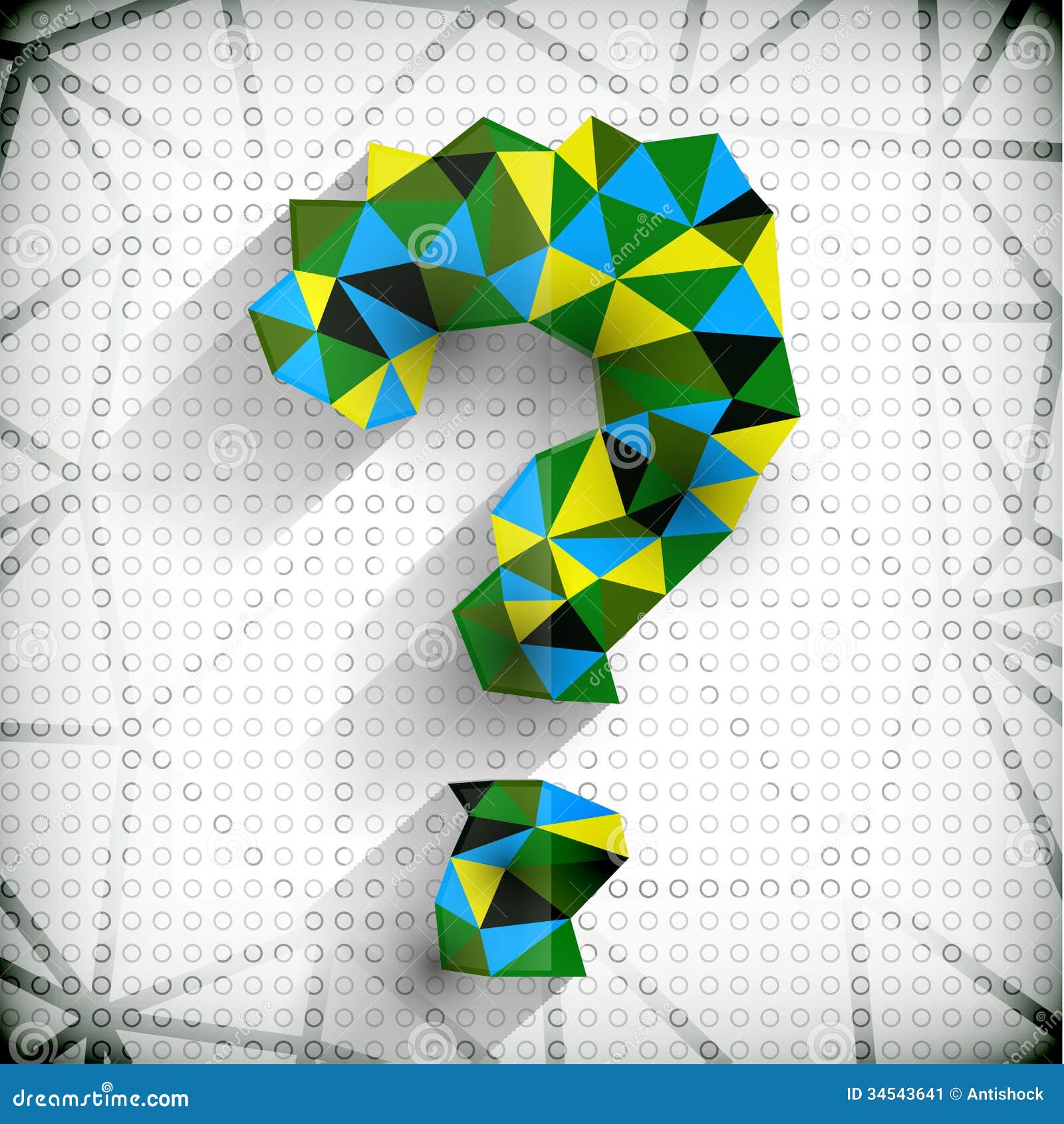 Paper Mosaic Triangles Texture Question Mark Stock Vector ...