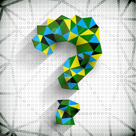 Paper Mosaic Triangles Texture Question Mark Stock Vector ...