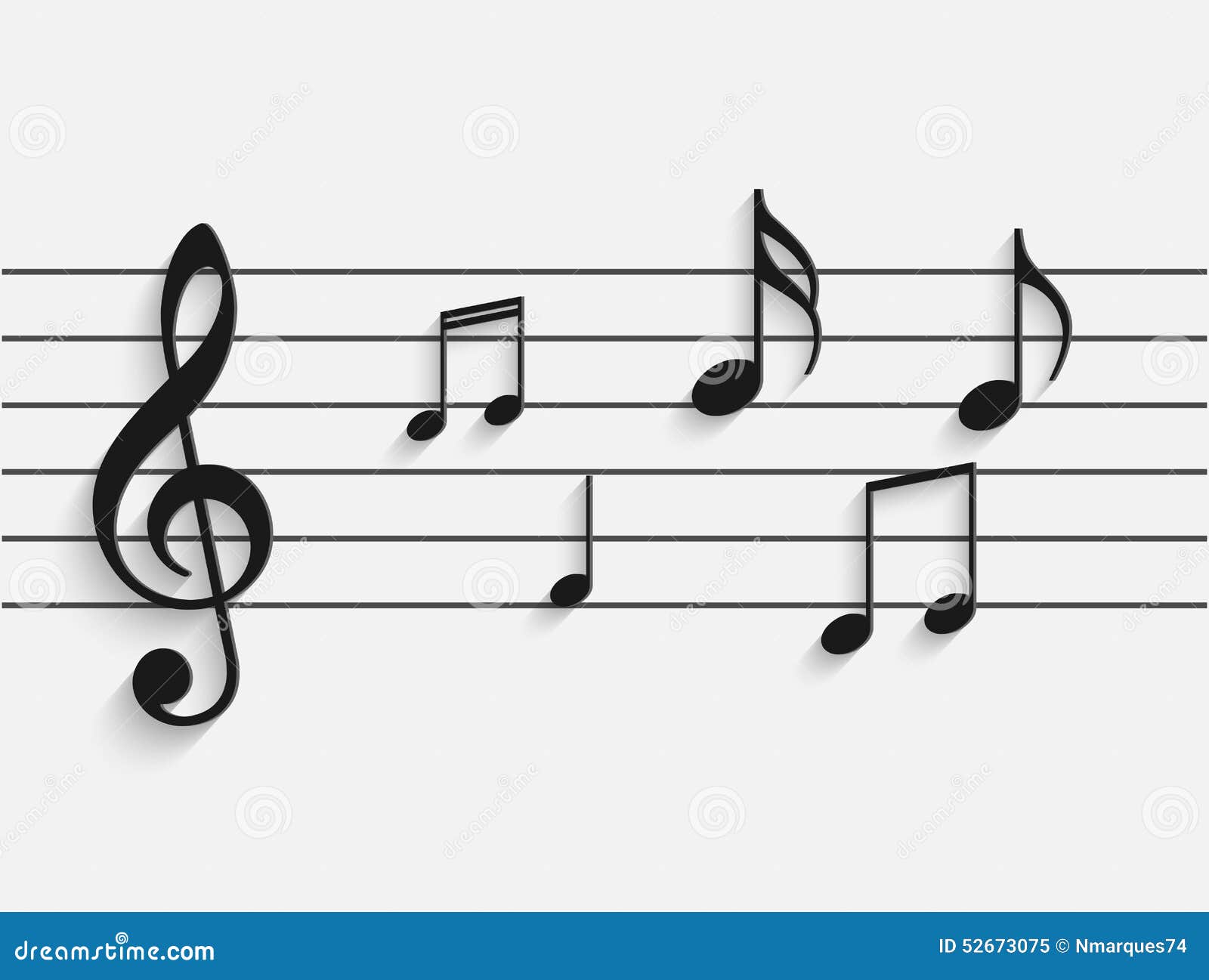 Paper Musical Notes Illustration Stock Vector - Illustration of ...