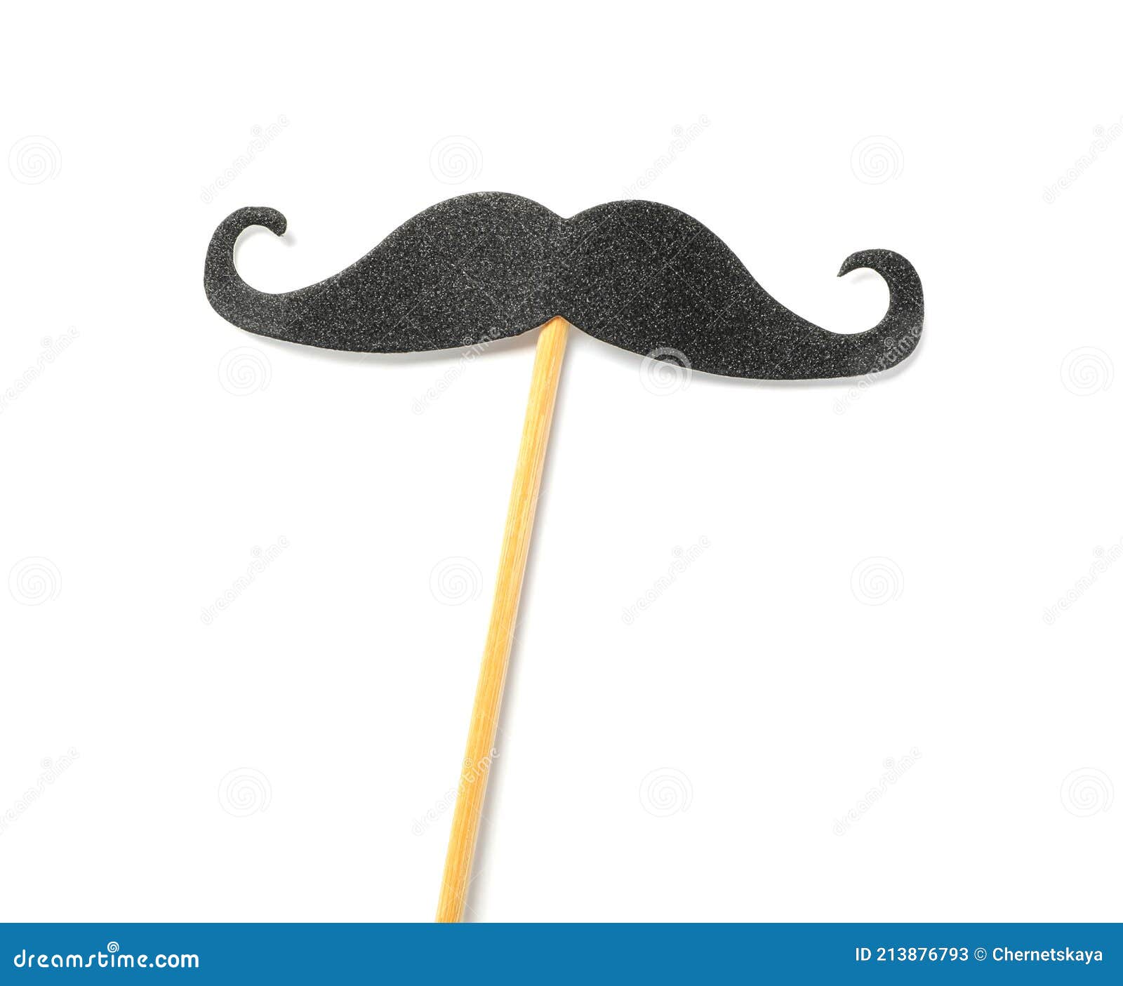 Paper Mustache Isolated on White, Top View. Clown`s Accessory Stock ...