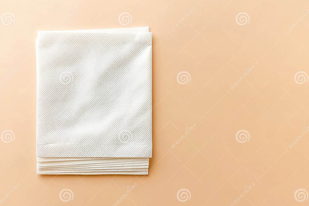Paper Napkin Stack Mockup Featuring Space for Your Logo or Graphic ...