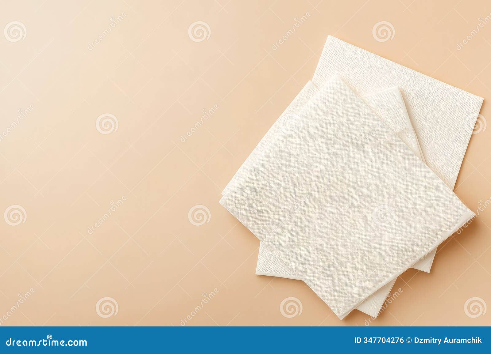 Paper Napkin Stack Template with a Designated Area for Your Logo or ...