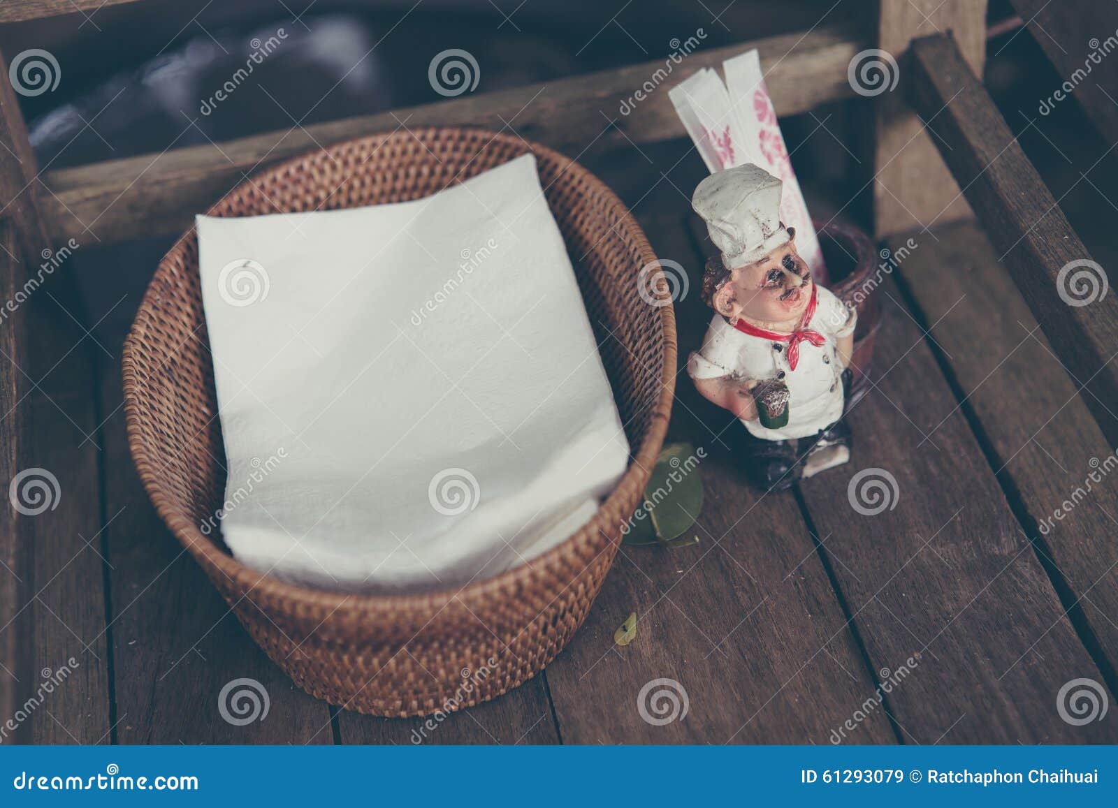 Paper Napkin and Toothpicks on Bucket Stock Image - Image of isolated ...