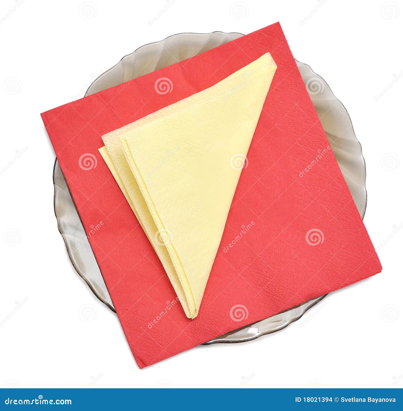 Paper Napkins on the Black Plate Stock Photo - Image of paper, square ...