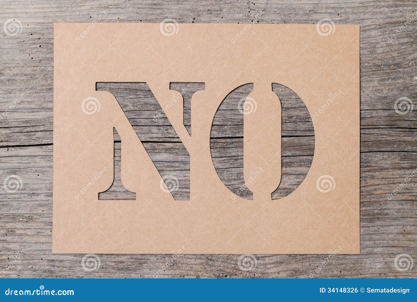 Paper No stock photo. Image of stencil, street, paint - 34148326