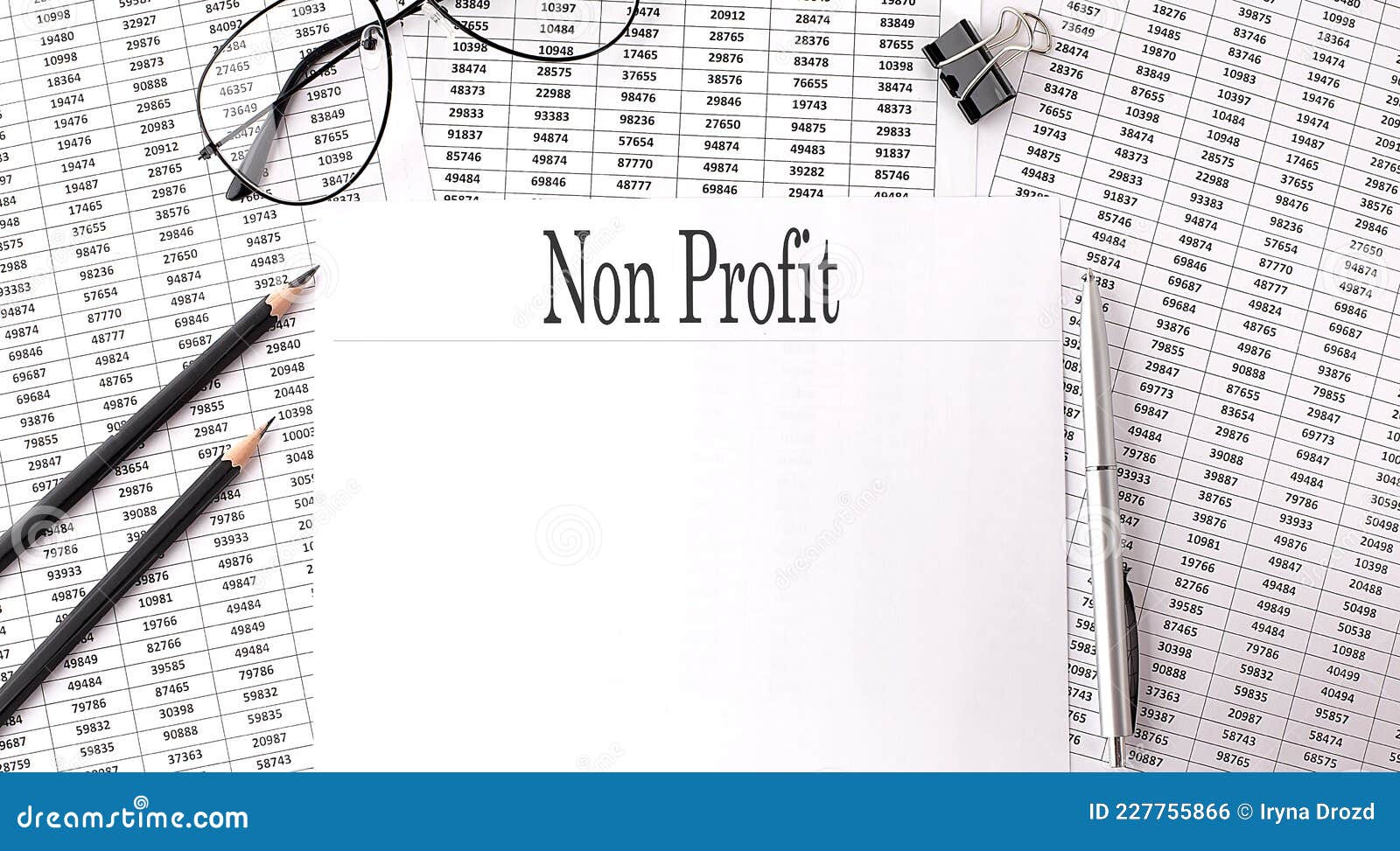 Paper with NON PROFIT on a Table on the Charts Stock Photo - Image of ...