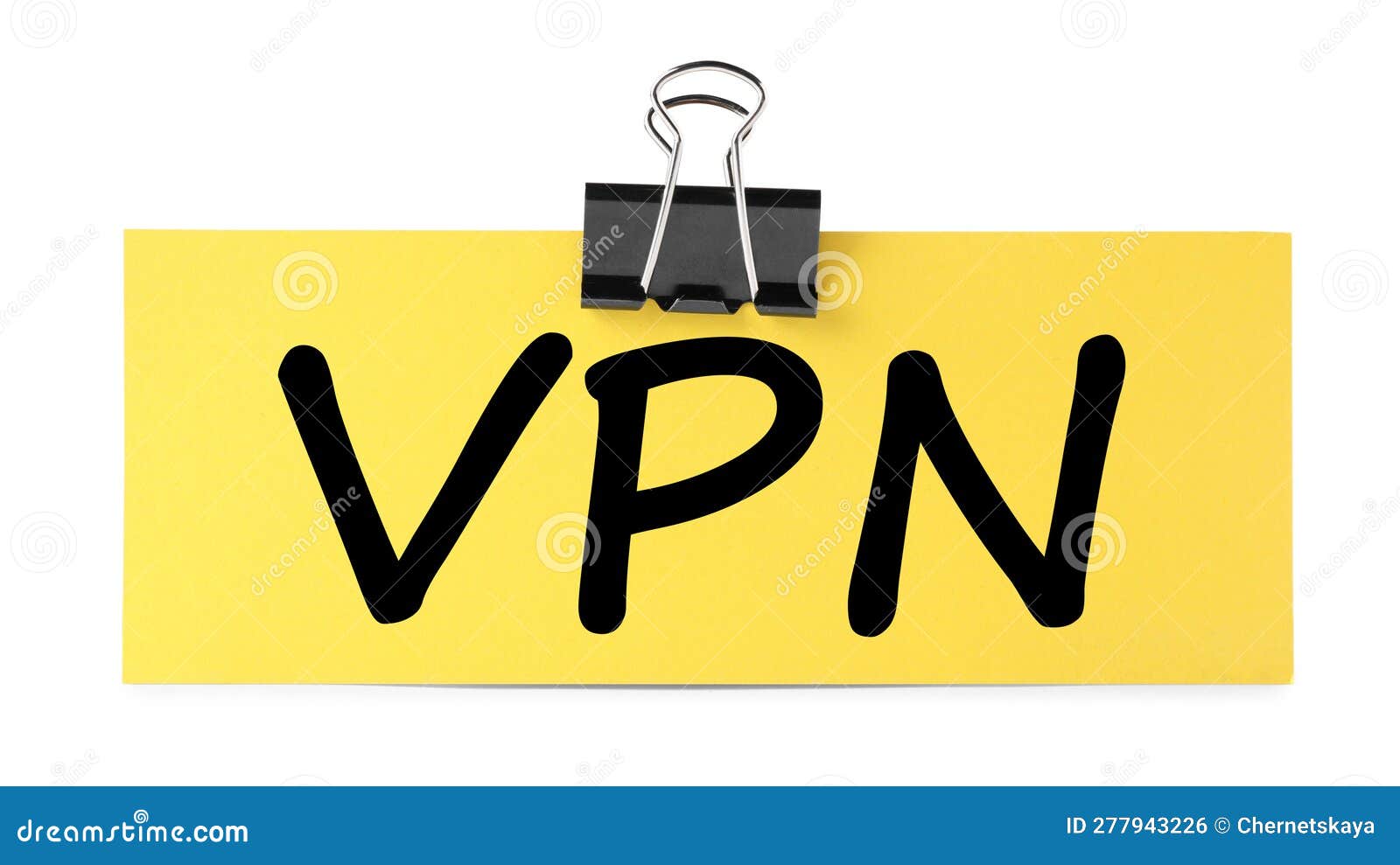 Paper Note with Acronym VPN (Virtual Private Network) Isolated on White ...