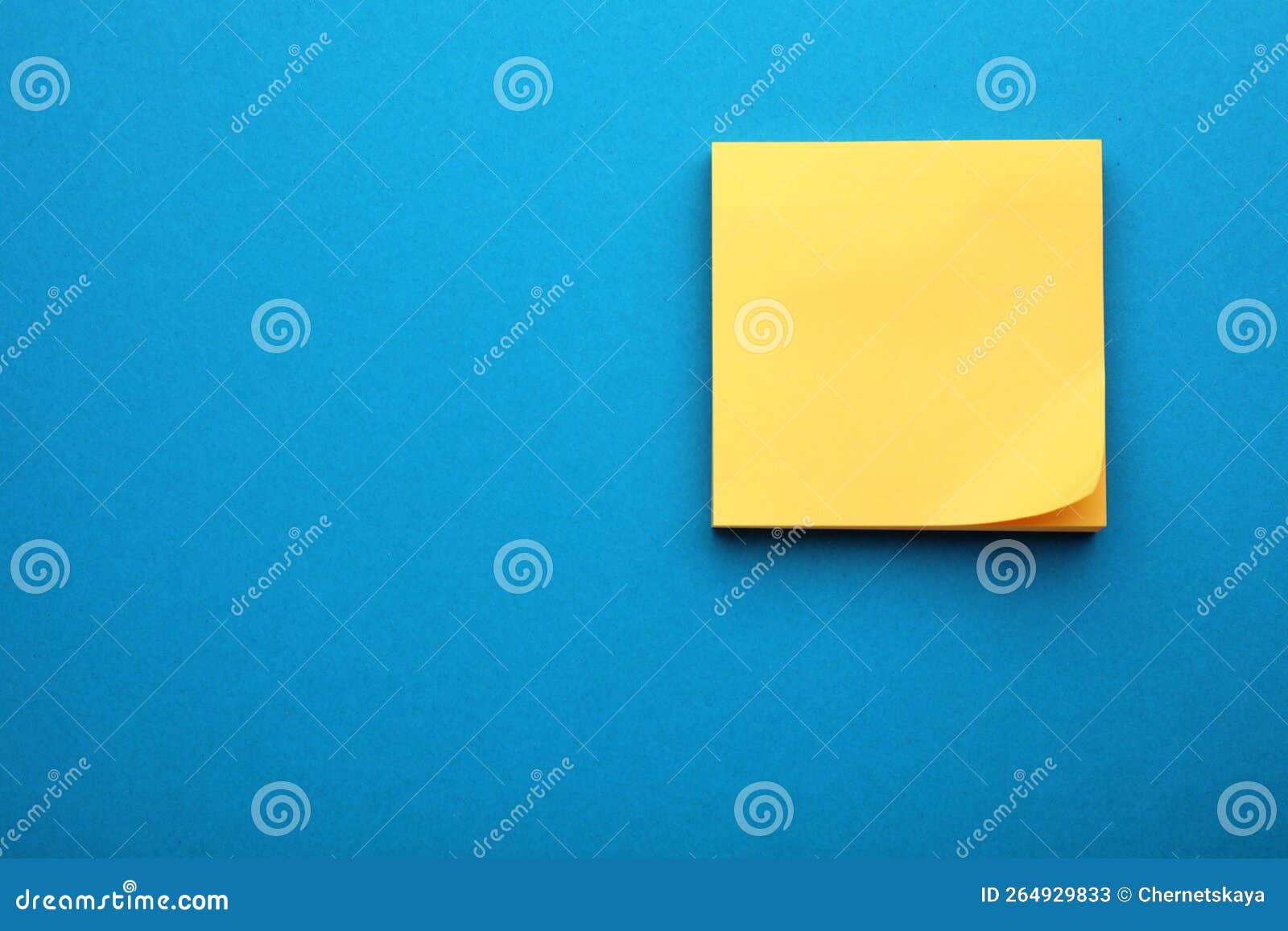 Paper Note on Blue Background, Top View. Space for Text Stock Image ...