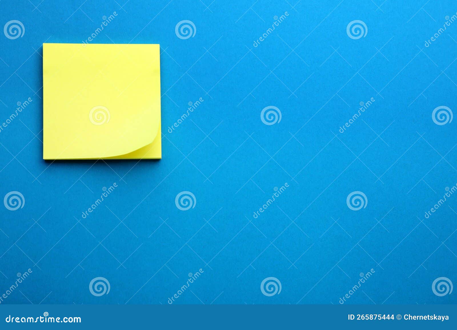 Paper Note on Blue Background, Top View. Space for Text Stock Photo ...