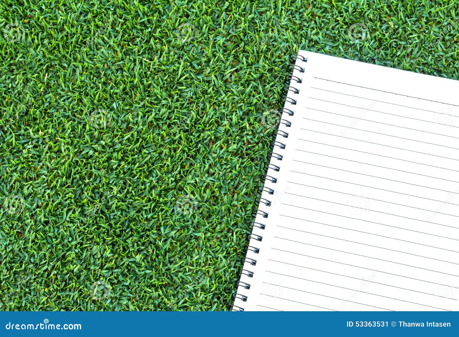 Paper Note Book Put on Grass Stock Image - Image of background, design ...