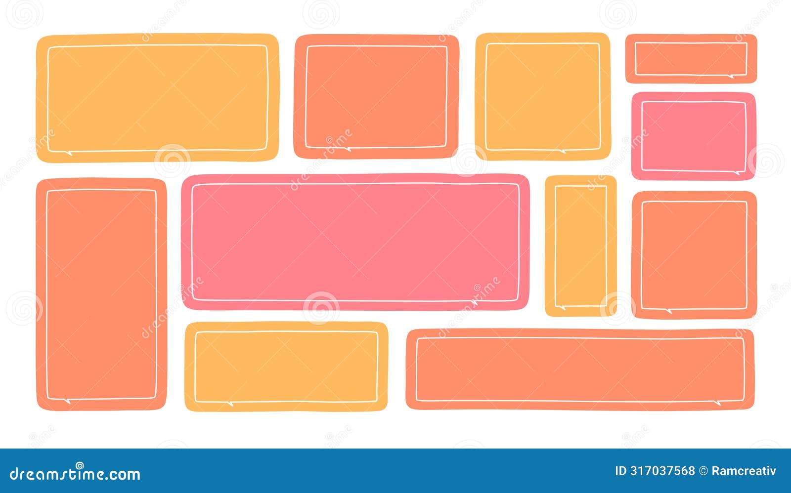 Paper Note Bubbles. Colorful Templates for Quotes, School and Office ...