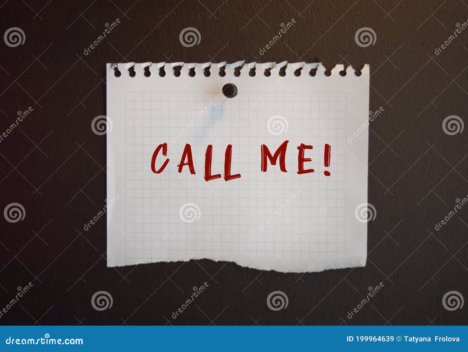 Paper Note with CALL ME Written on Black Slate Board Stock Image ...
