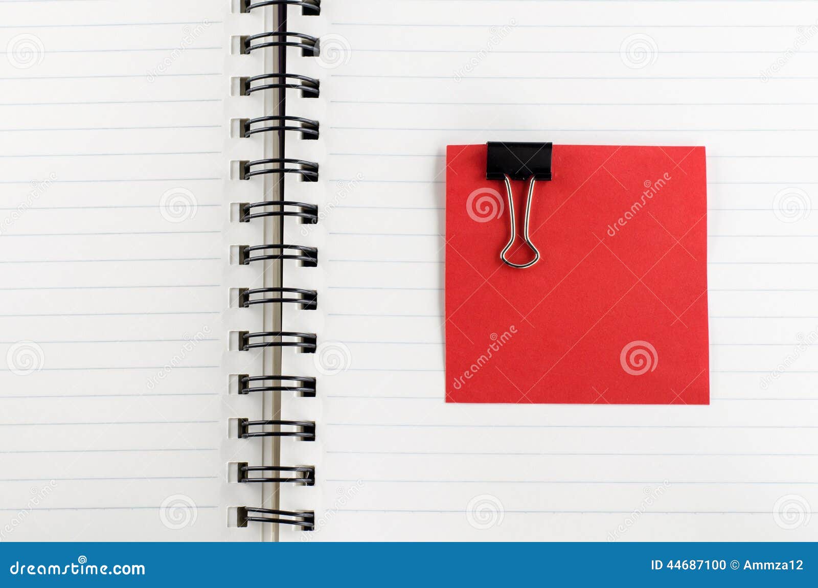 Paper Note with Clip on Notebook Stock Photo - Image of notebook, study ...