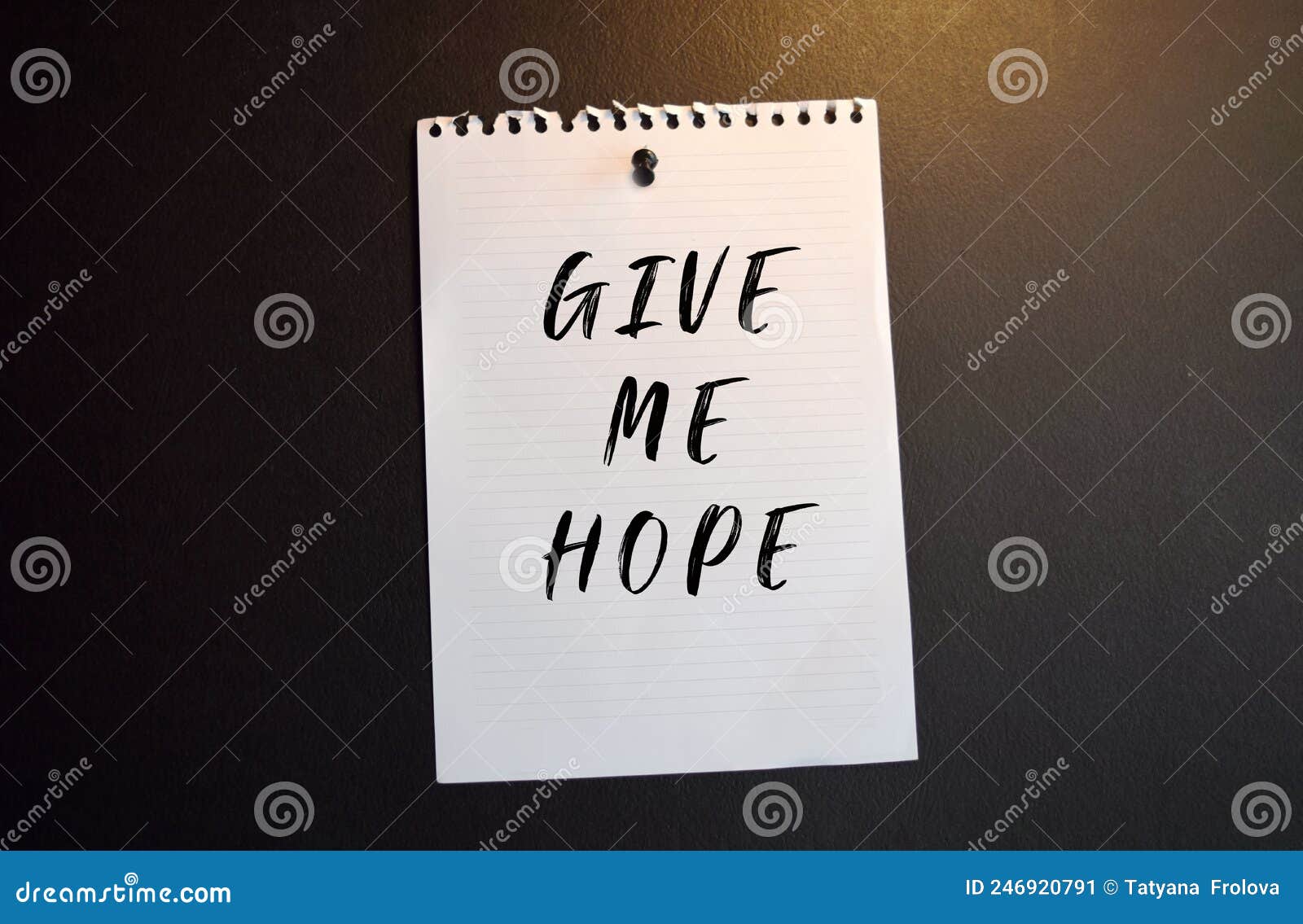 Paper Note with GIVE ME HOPE. Written on Black Slate Board Stock Image ...