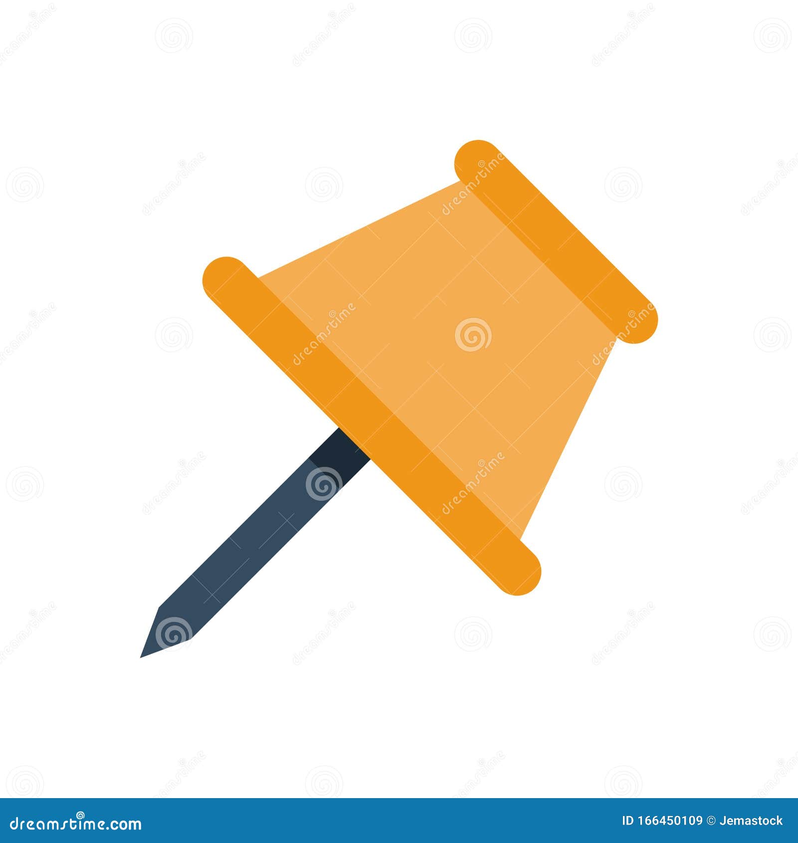 Paper Note Pin Isolated Icon Stock Vector - Illustration of fastener ...