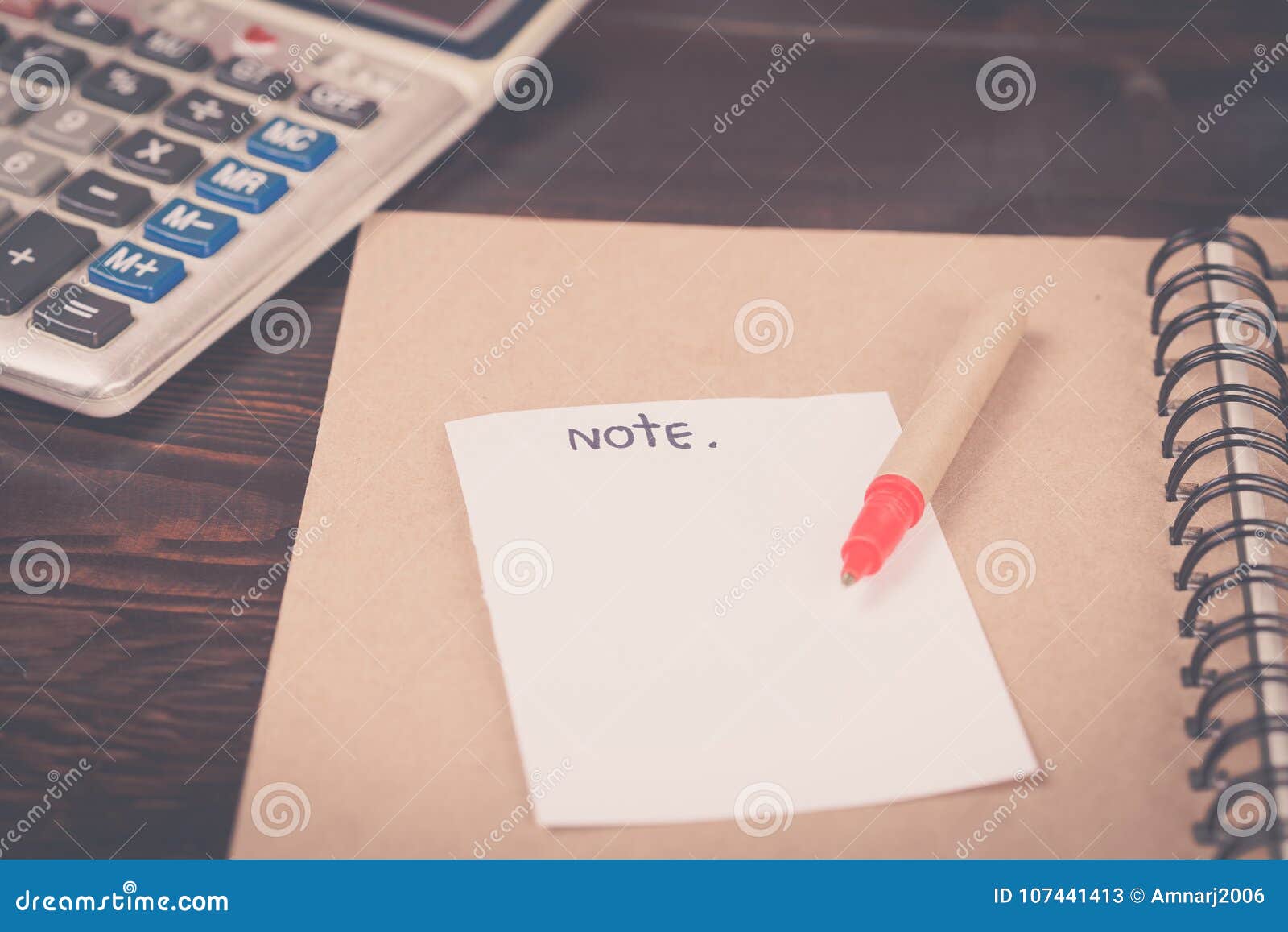 Paper note and red pen stock image. Image of list, fountain - 107441413