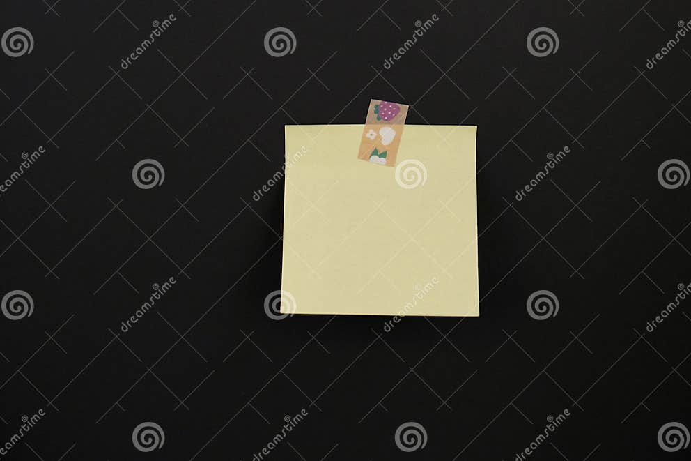 Paper Note Reminder Sticky Notes Pin Paper on Black Bulletin Board ...