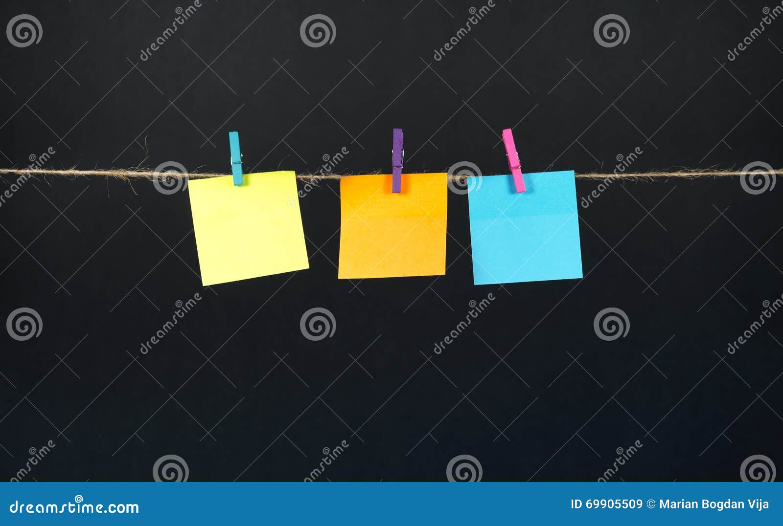 Paper note on a rope stock image. Image of card, business - 69905509