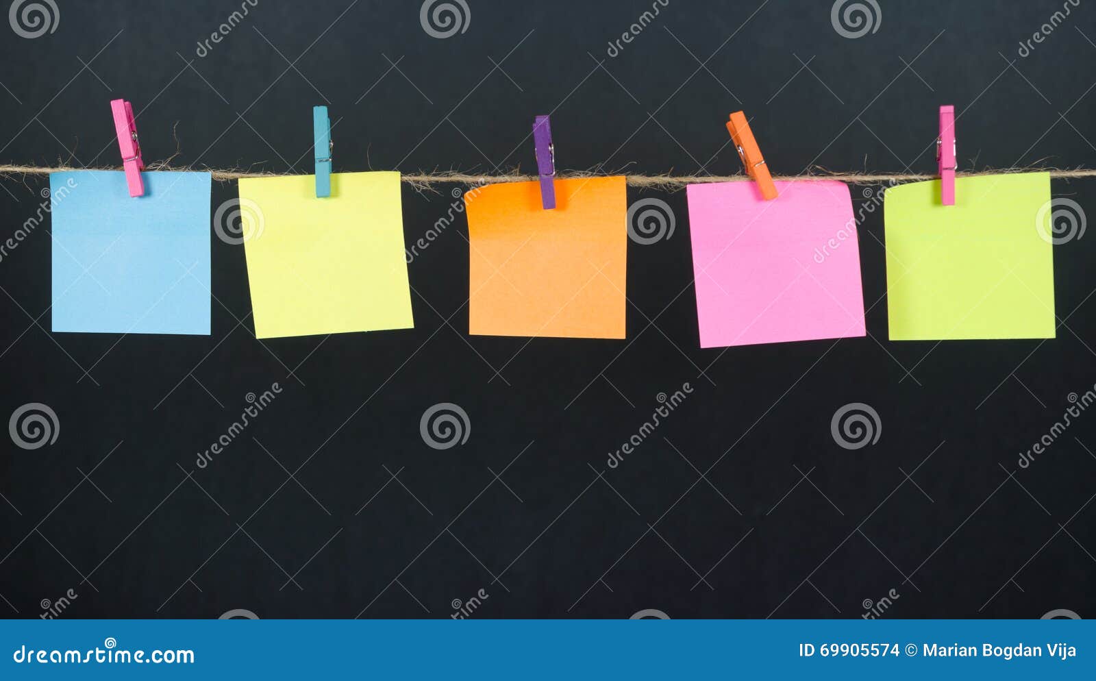 Paper note on a rope stock photo. Image of clothes, clip - 69905574