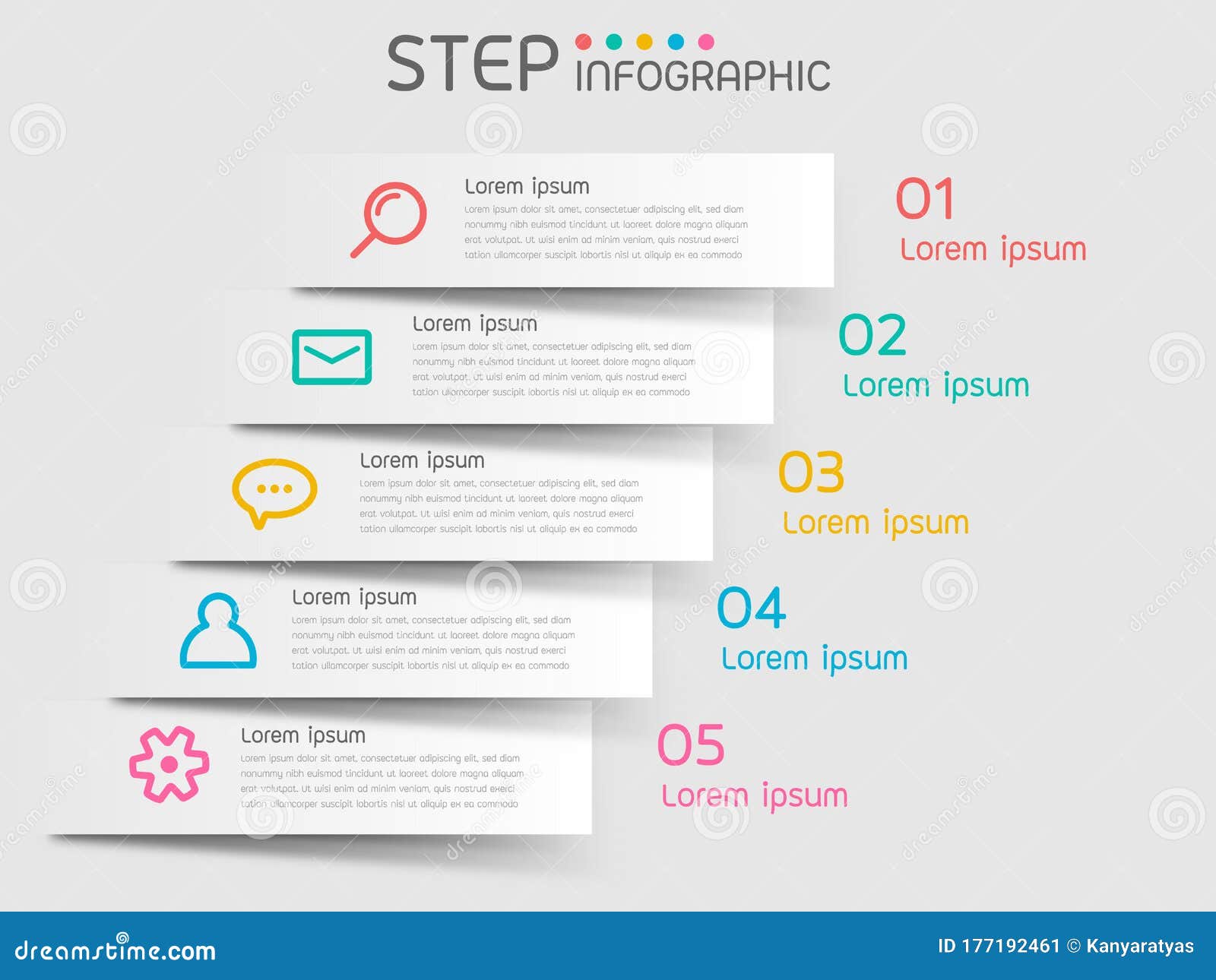 Paper Note Shape Elements with Steps,road Map,options,milestone ...