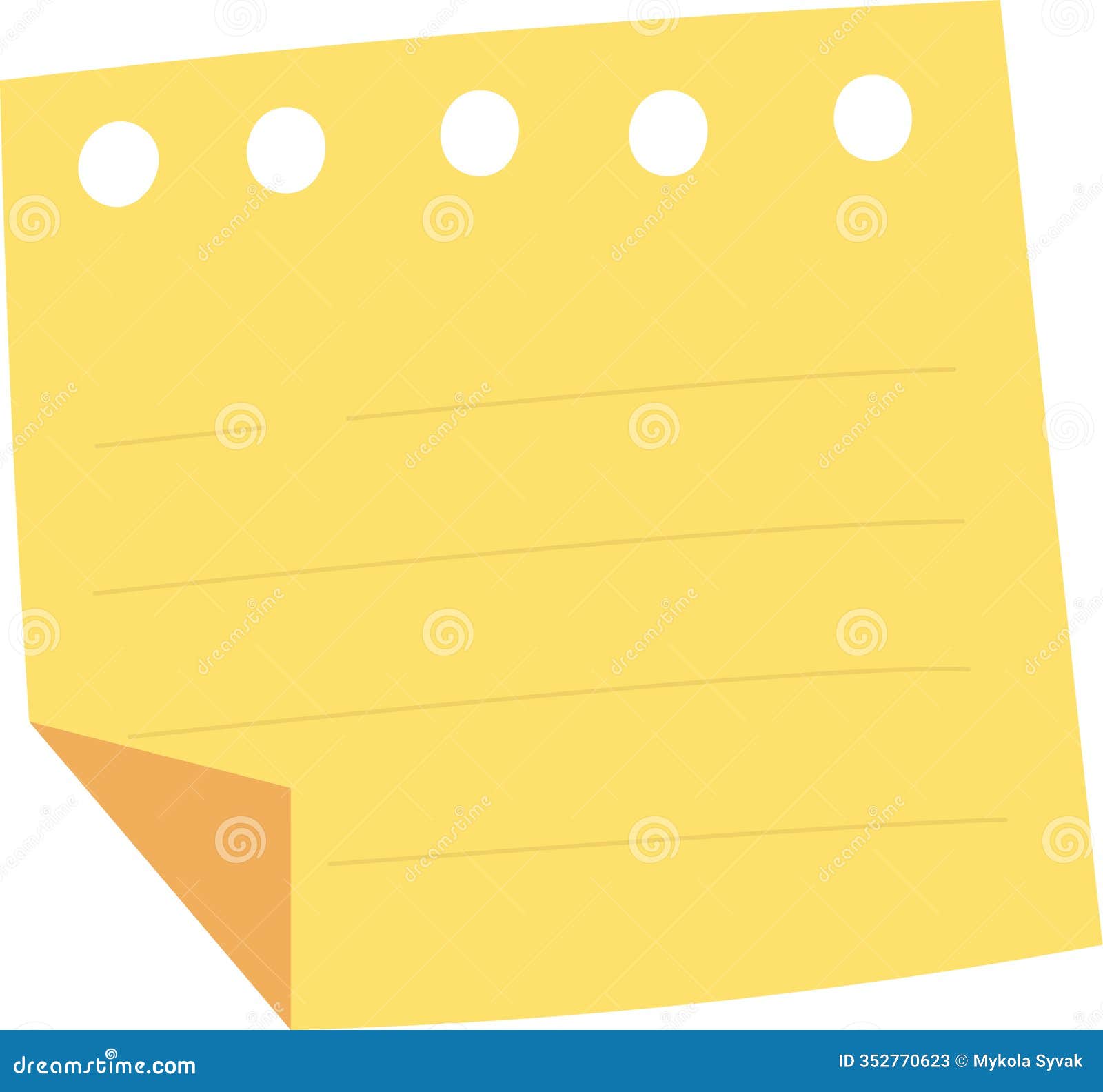 Paper Note Sheet stock illustration. Illustration of sheet - 352770623