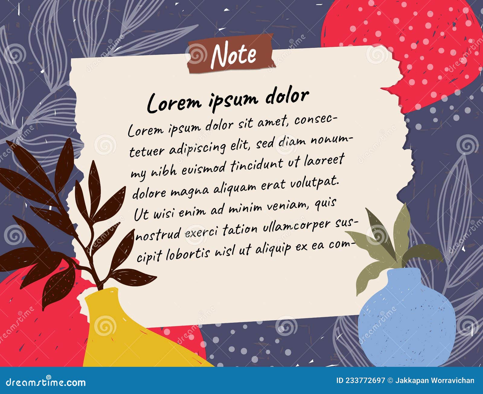 Paper Note Vector Frame Background Art Design Abstract 05 Stock Vector ...