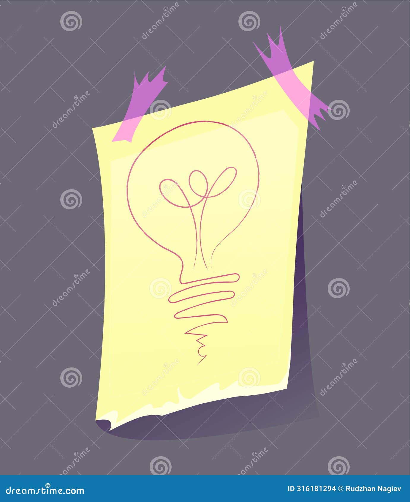 Paper Note Vector Illustration Stock Vector - Illustration of office ...