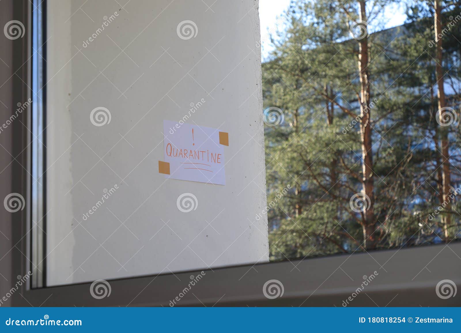 Paper Note Warning about Quarantine Stock Photo - Image of note ...