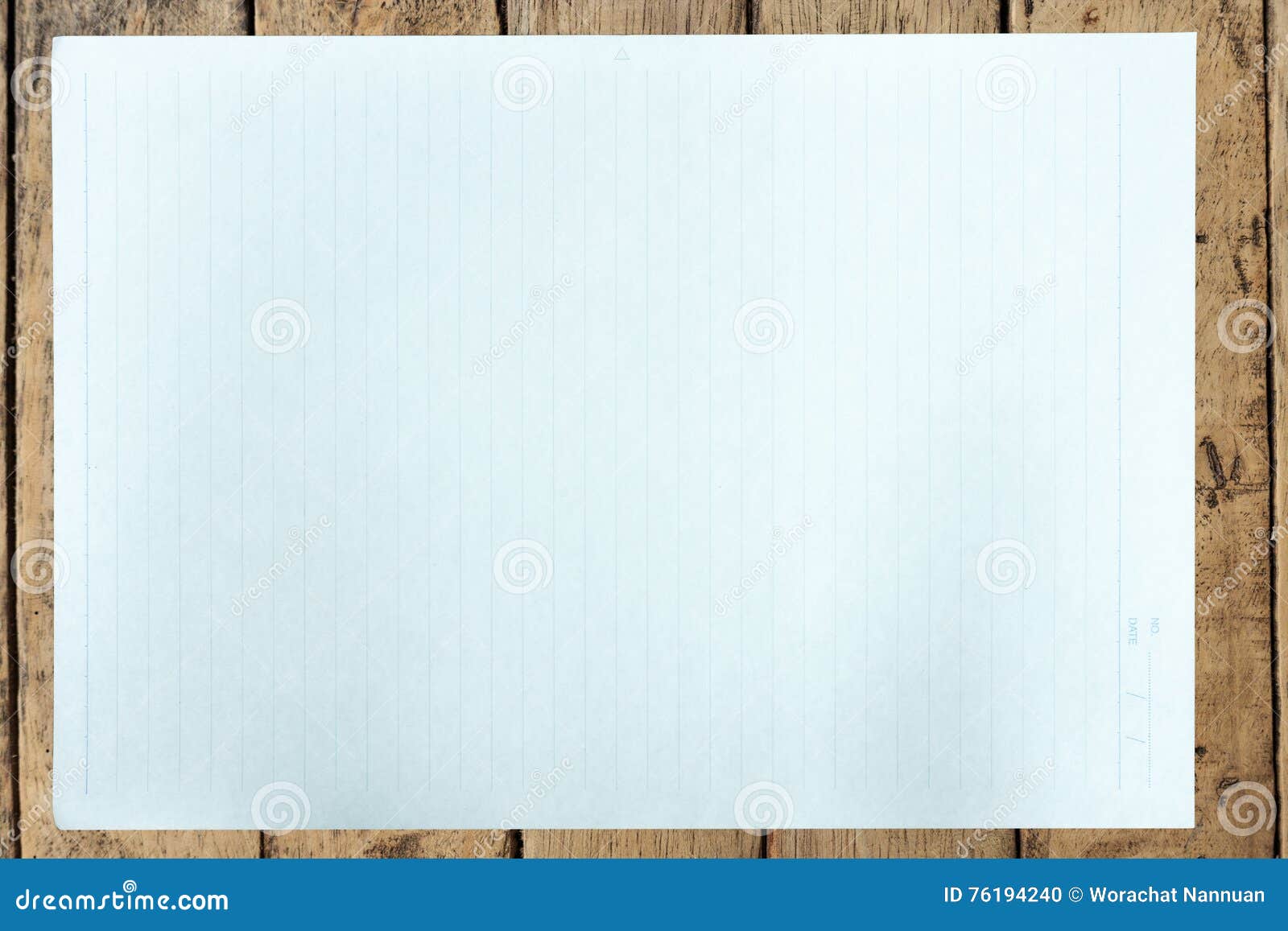 Paper note on wood table stock photo. Image of note, line - 76194240