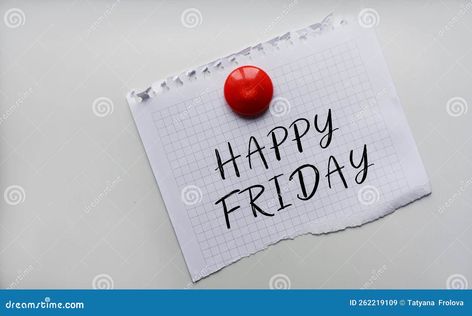 Paper Note Written with HAPPY FRIDAY Inscription on Cork Board Stock ...