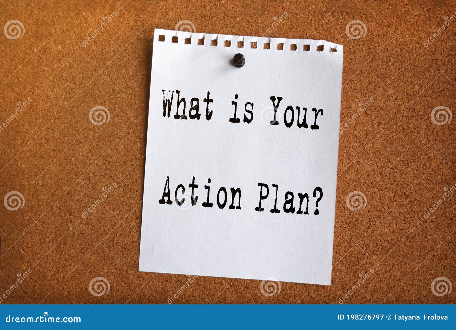 Paper Note Written with WHAT is YOUR ACTION PLAN Inscription on Cork ...