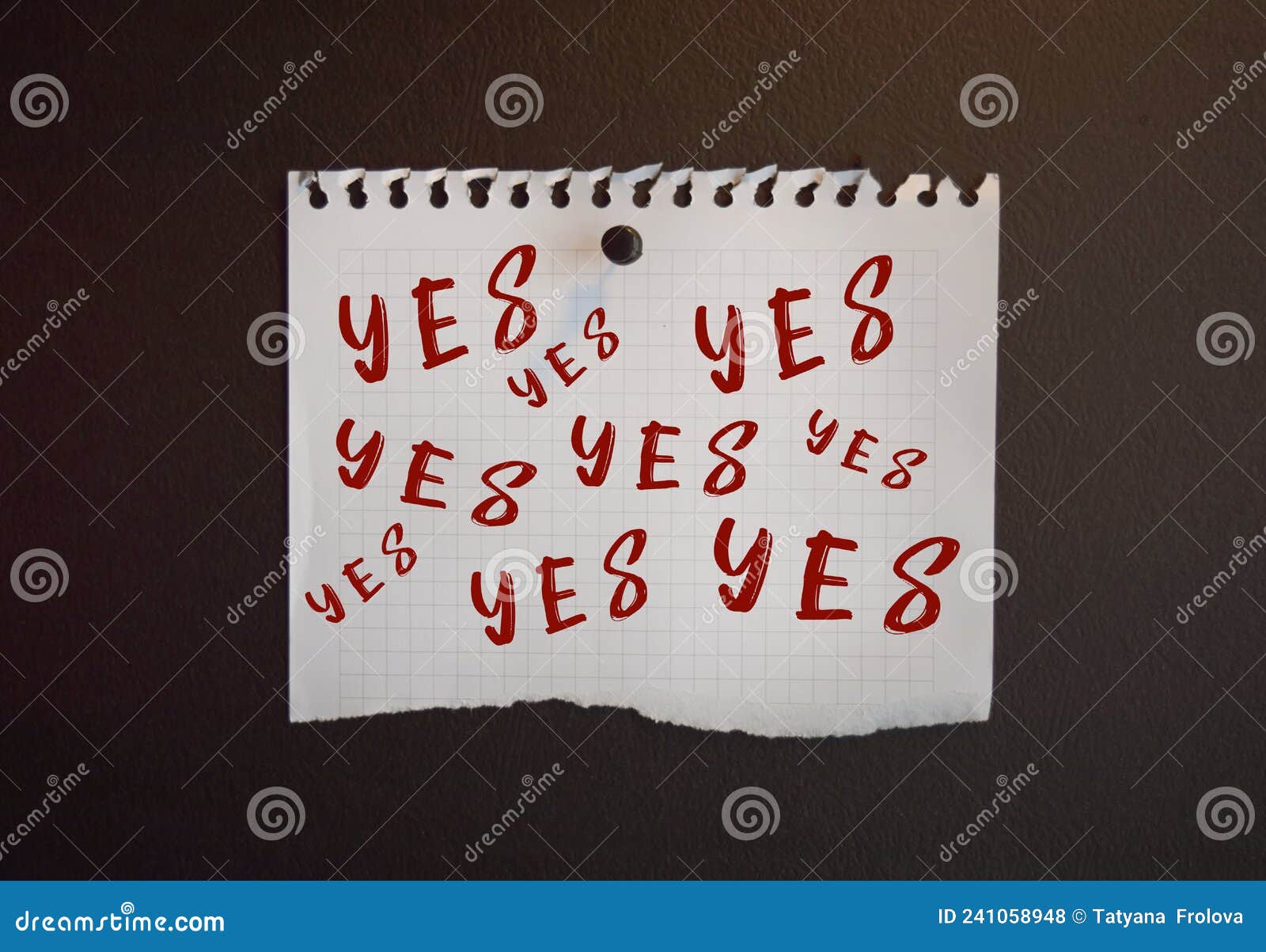 Paper Note with YES Written on Black Slate Board Stock Photo - Image of ...