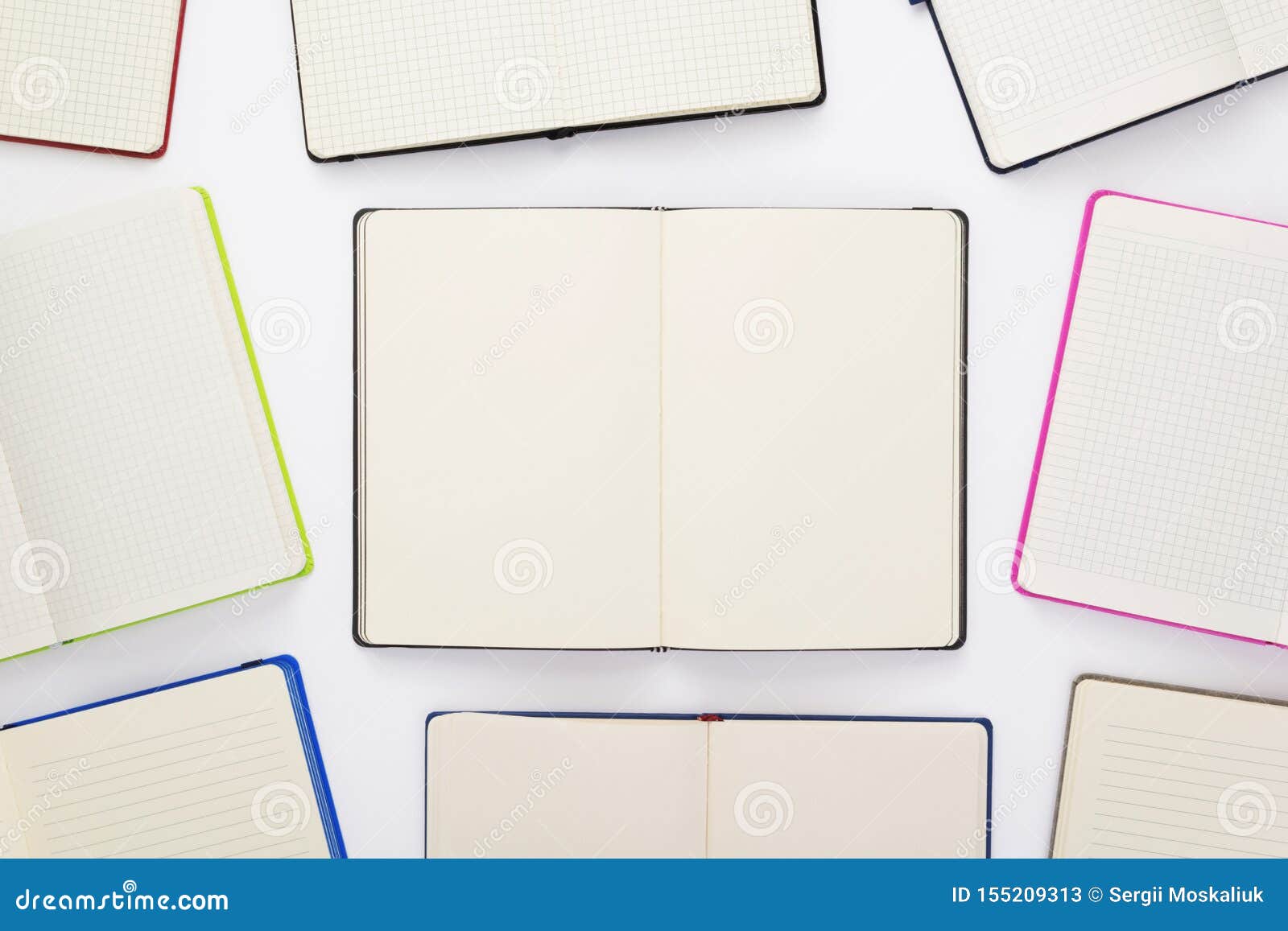 Paper Notebook and Note Pad Stock Image - Image of collection, bright ...