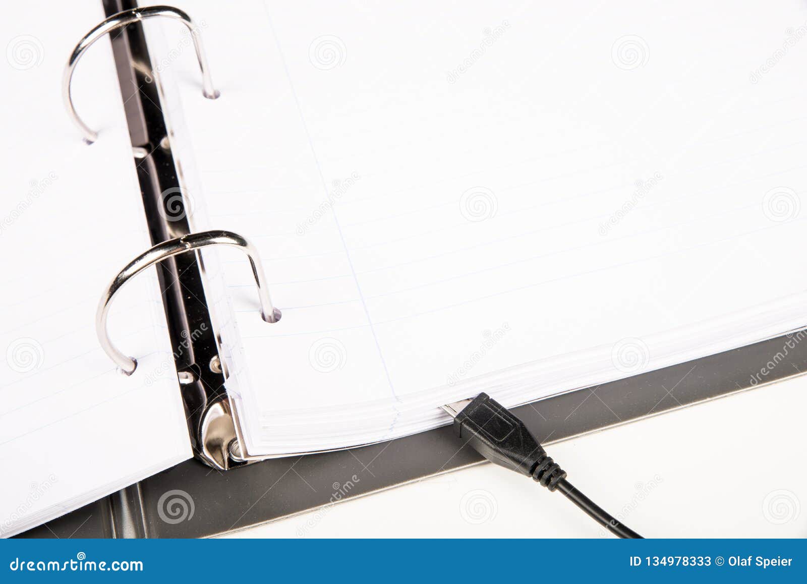 Paper Notebook with Usb Charger Stock Image - Image of digital ...