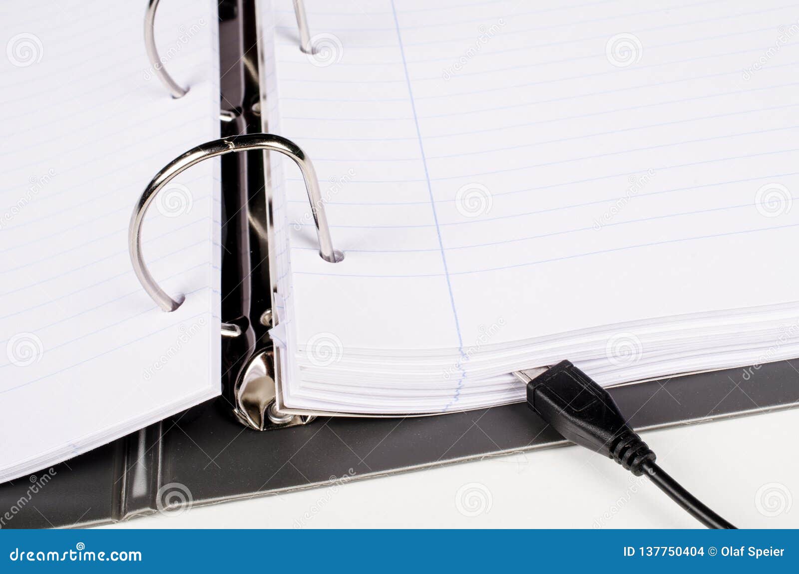 Paper Notebook with Usb Charger Stock Photo - Image of digital ...