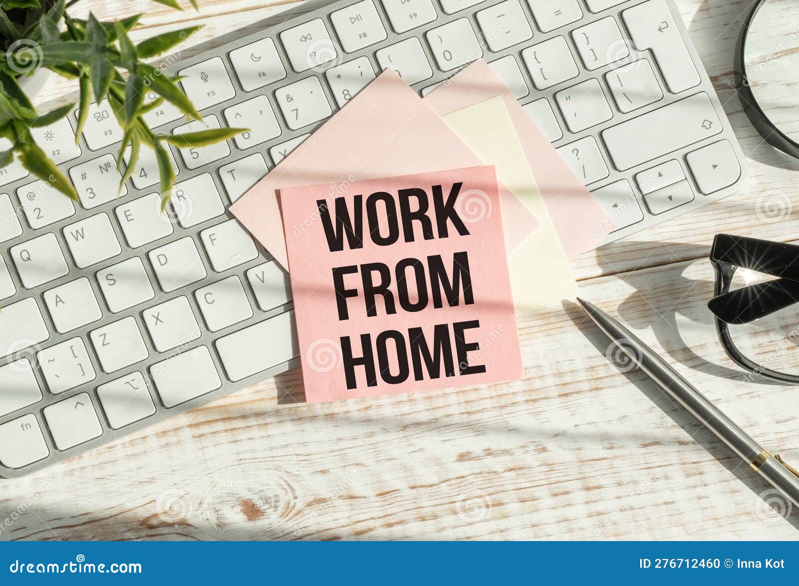Paper Notebook Written Work from Home Text on Keyboard Stock Photo ...