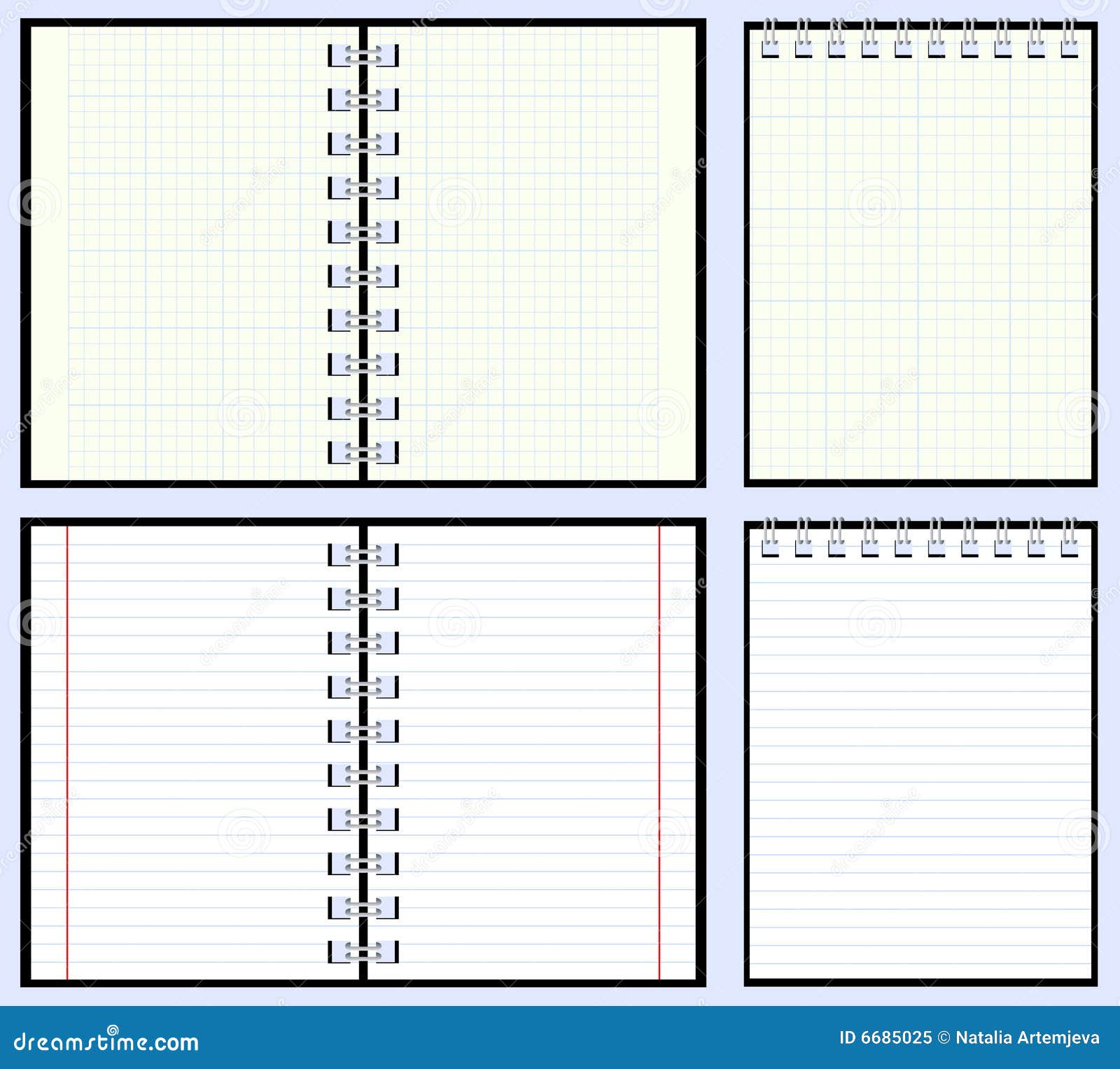 Paper notebooks stock vector. Illustration of document - 6685025