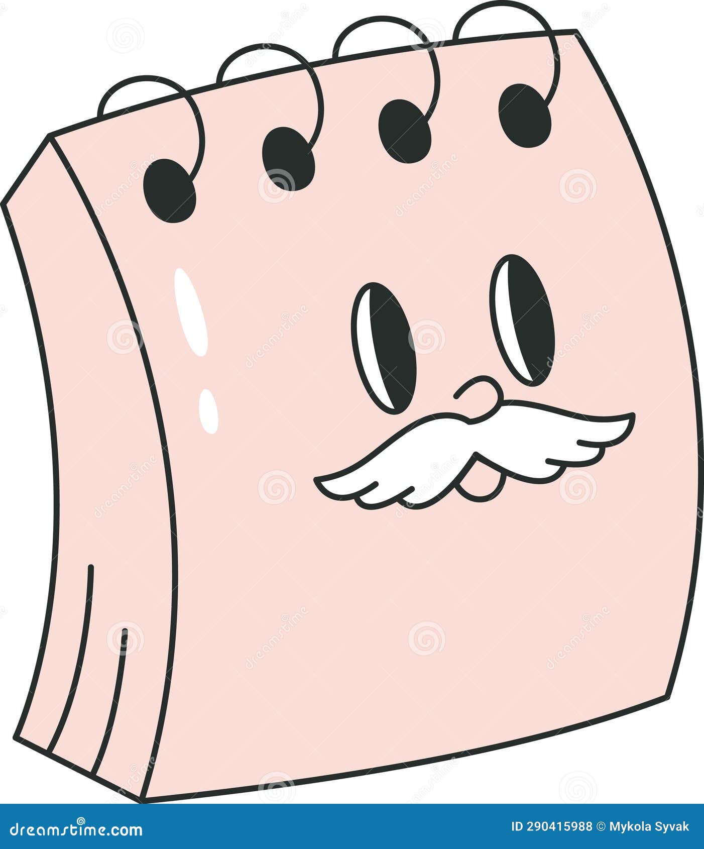 Paper Notepad Character stock illustration. Illustration of note ...