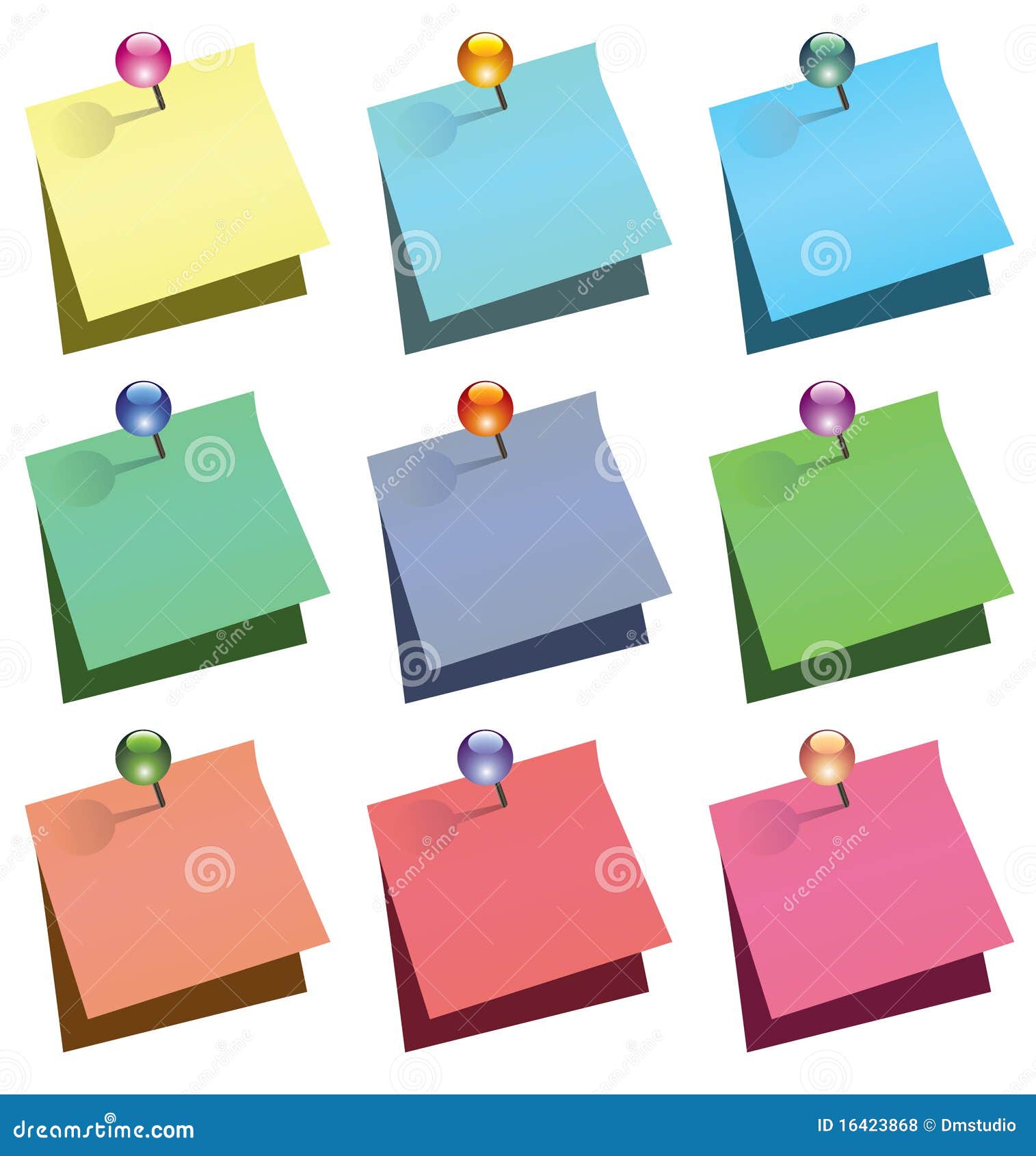 Paper notes stock vector. Illustration of isolated, message - 16423868