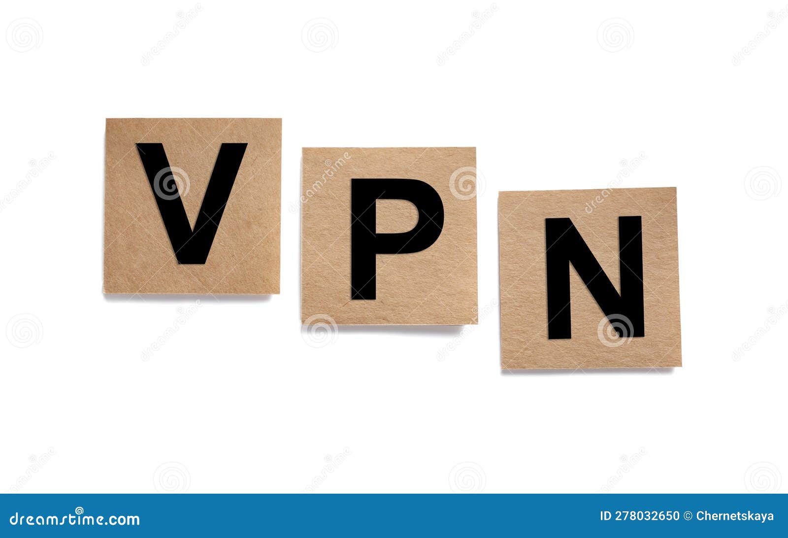 Paper Notes with Acronym VPN (Virtual Private Network) Isolated on ...