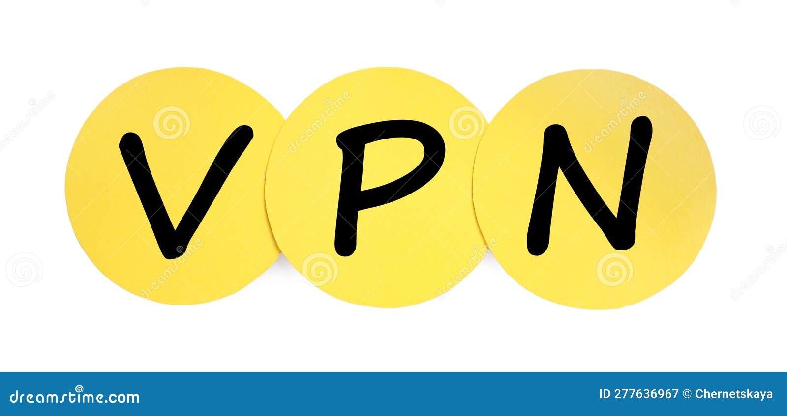Paper Notes with Acronym VPN (Virtual Private Network) Isolated on ...