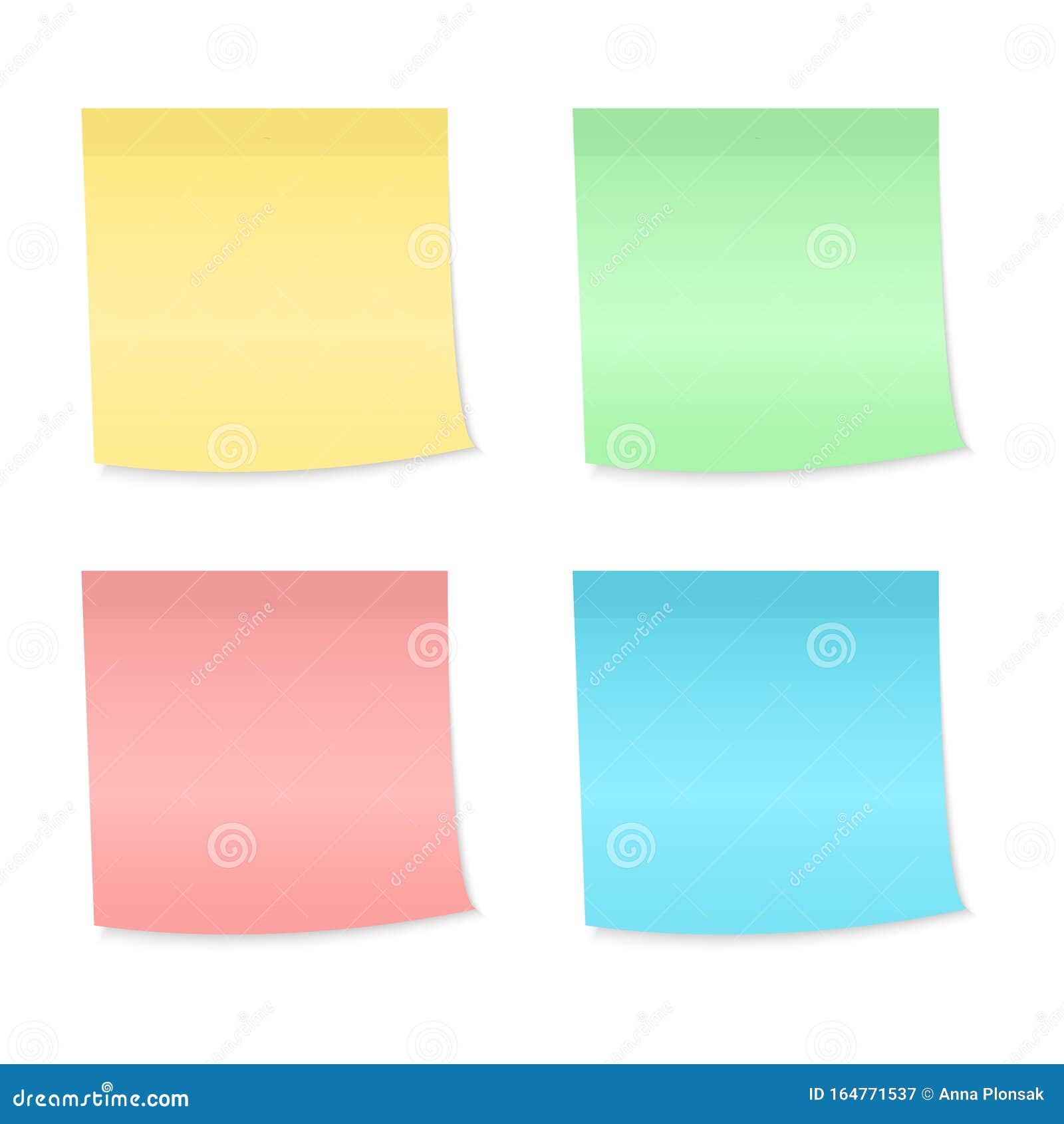 Paper Notes. Colored Stickers. Notes for the Message Stock Illustration ...