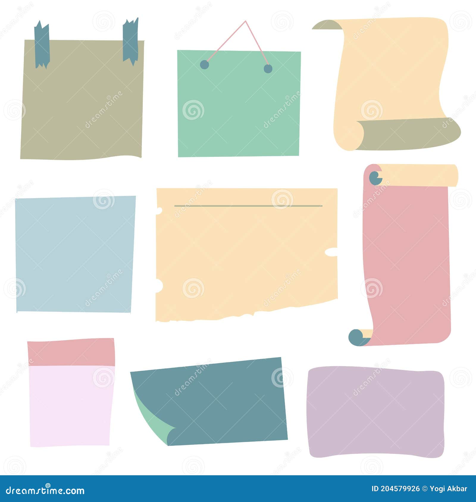 Paper Notes. Copybook Linear Pages Lists Of Notebooks Different Sizes ...