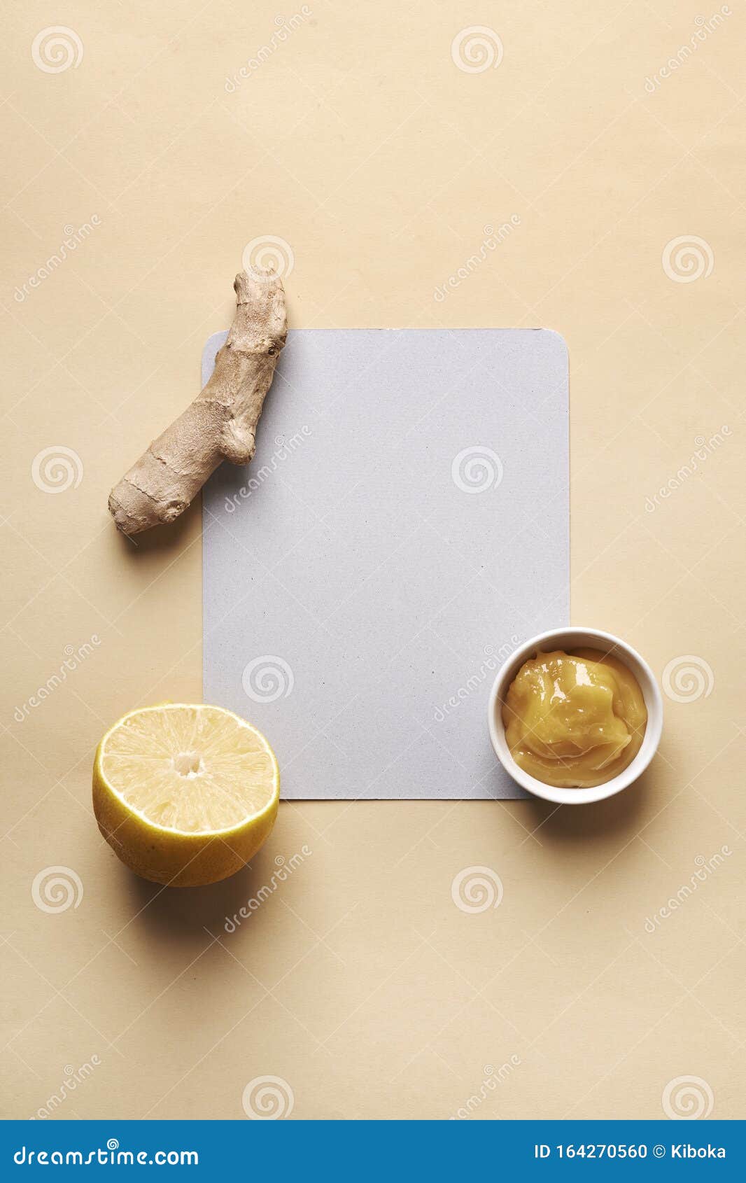 Paper for Notes and Lemon and Ginger Stock Photo - Image of aroma ...