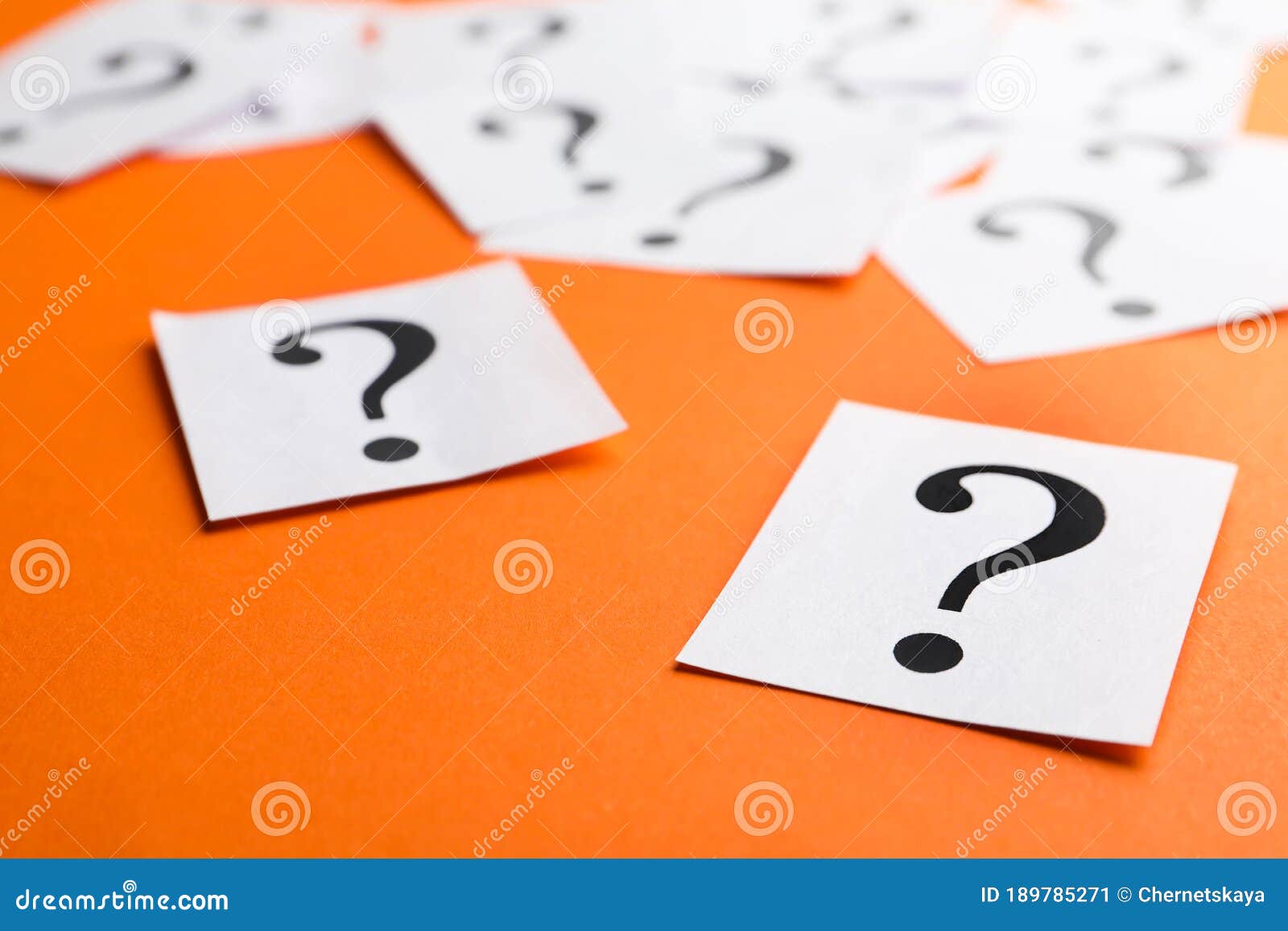 Paper Notes with Question Marks on Background, Closeup Stock Image ...